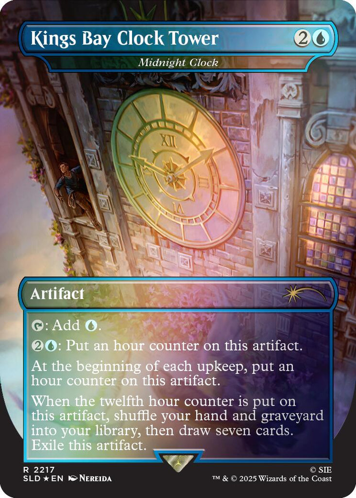 Kings Bay Clock Tower - Midnight Clock (Rainbow Foil) [Secret Lair Dro