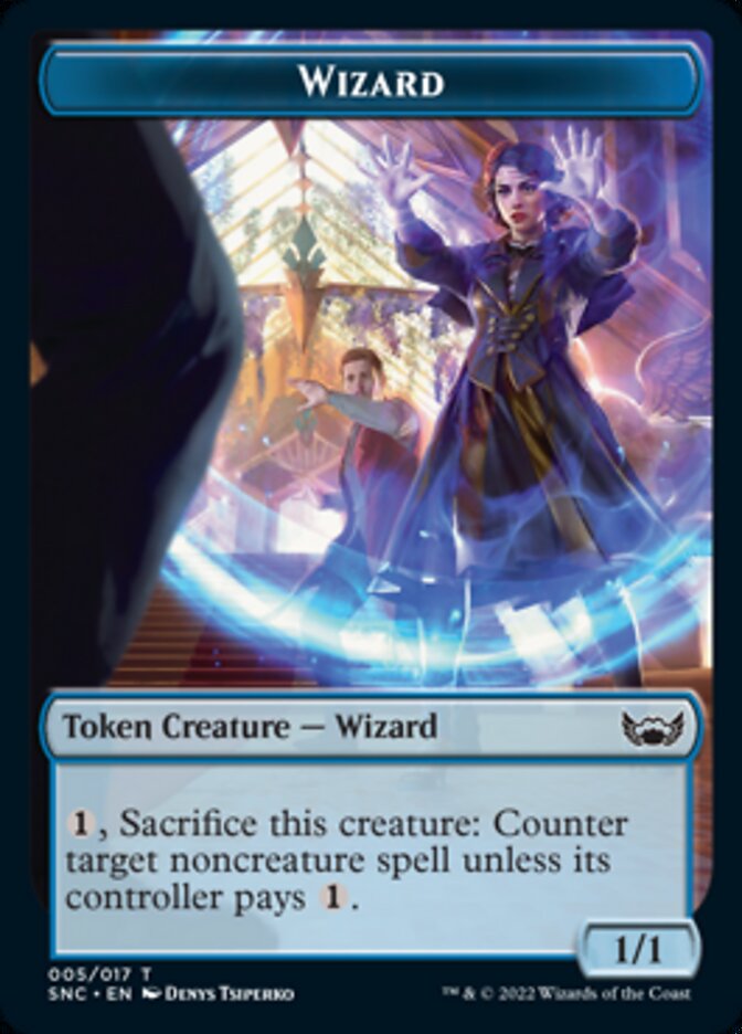 Treasure (017) // Wizard Double-Sided Token [Streets of New Capenna To