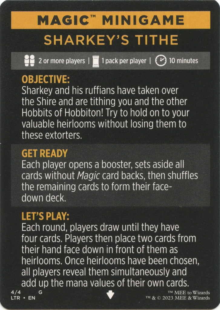 Sharkey's Tithe (Magic Minigame) [The Lord of the Rings: Tales of Midd